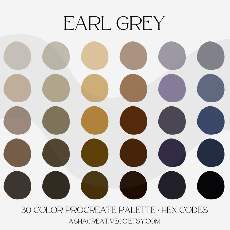 Gray Procreate Palette - Etsy
