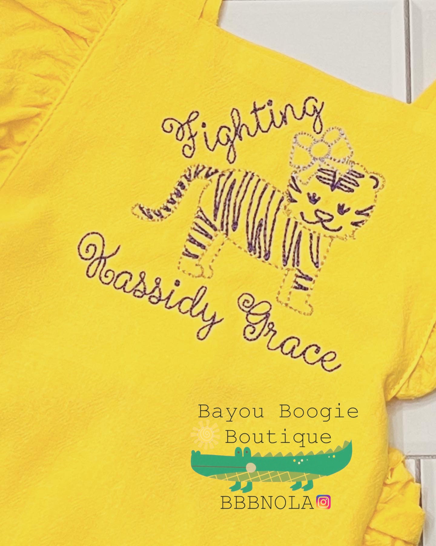 LSU Embroidery Bubble, Girls LSU Clothing - Etsy