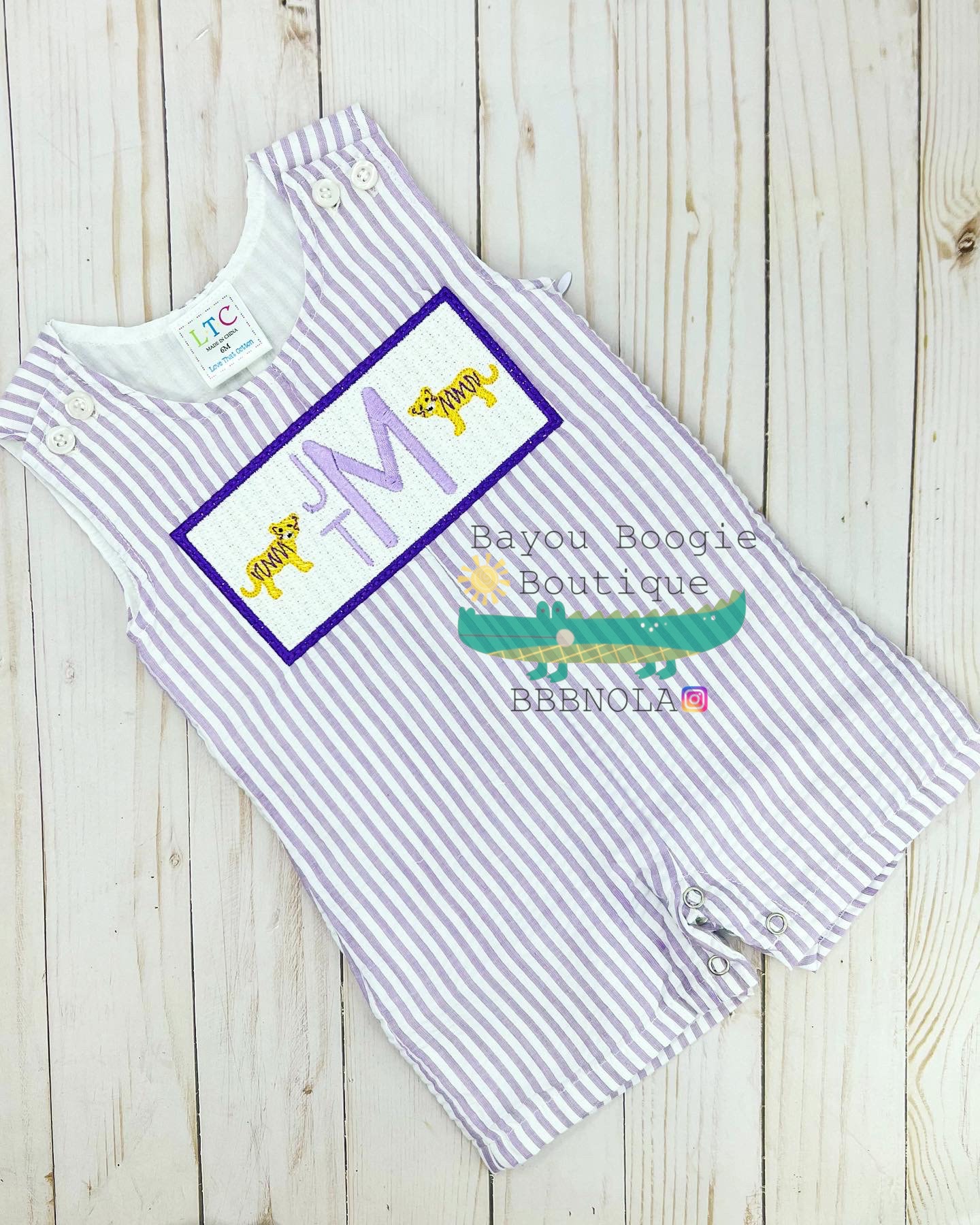 LSU Football Seersucker Baby Romper, Game Day Outfit - Etsy