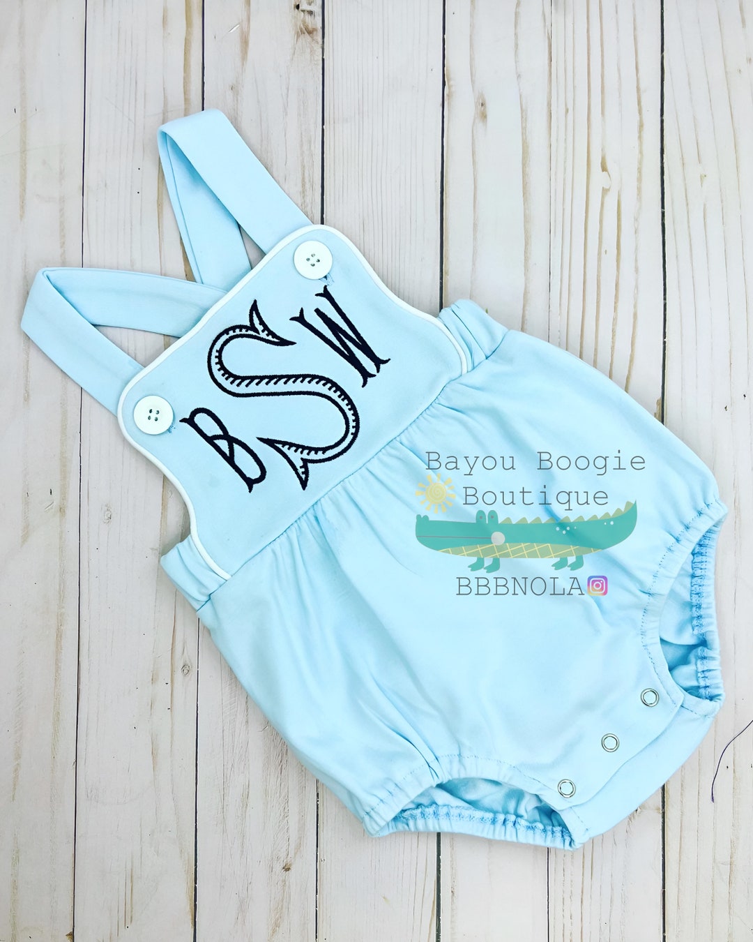 Monogrammed Baby Boy Bubble, Personalized Baby Boy Gift, Boys Summer ...