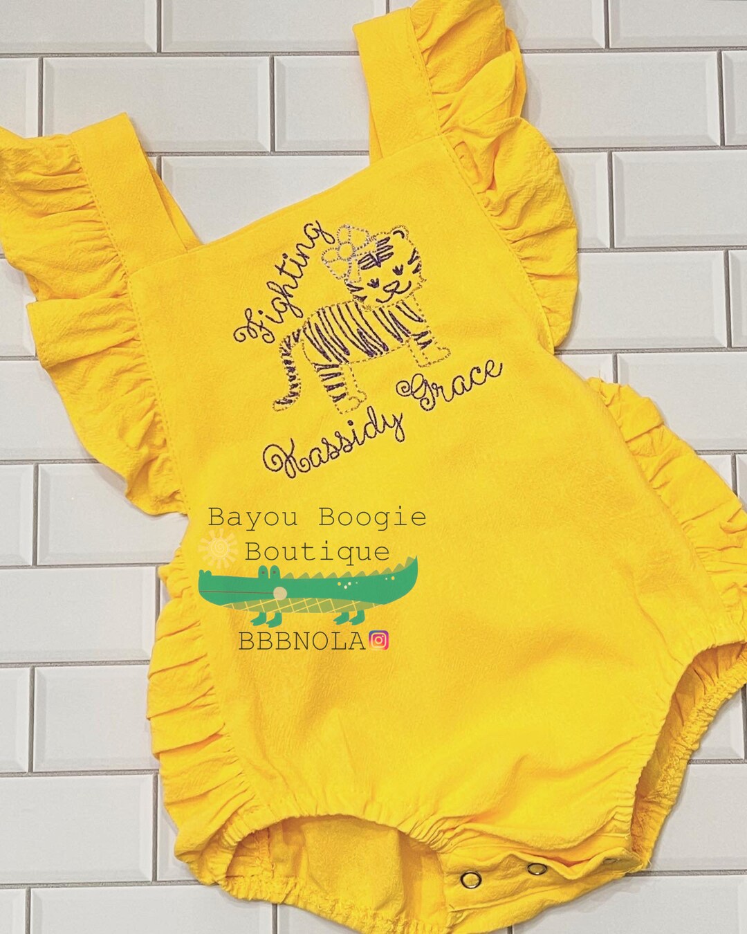 LSU Embroidery Bubble, Girls LSU Clothing - Etsy