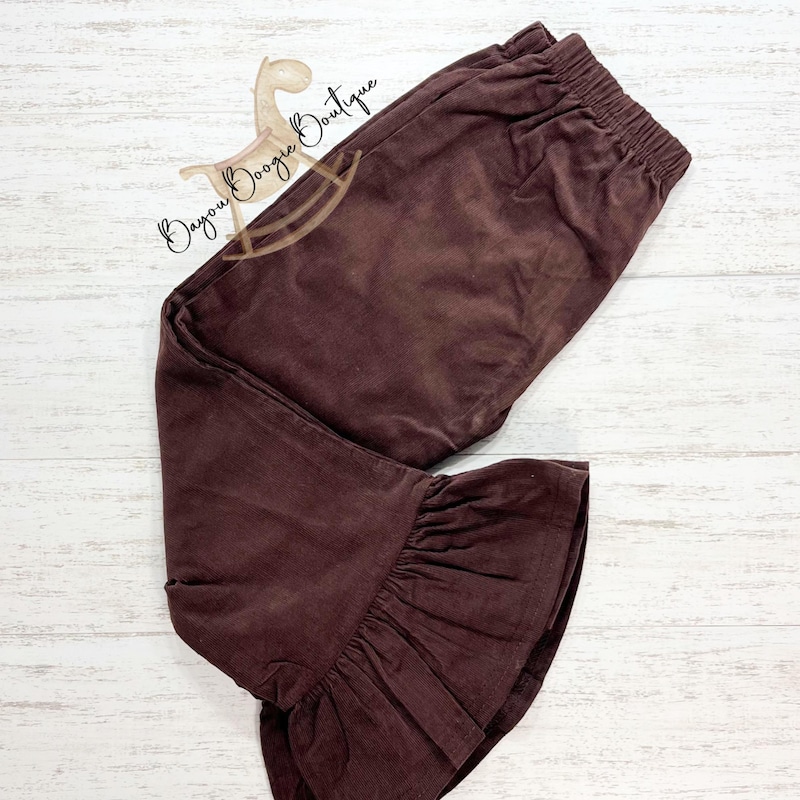 Girls Cotton Ruffle Pants - Etsy