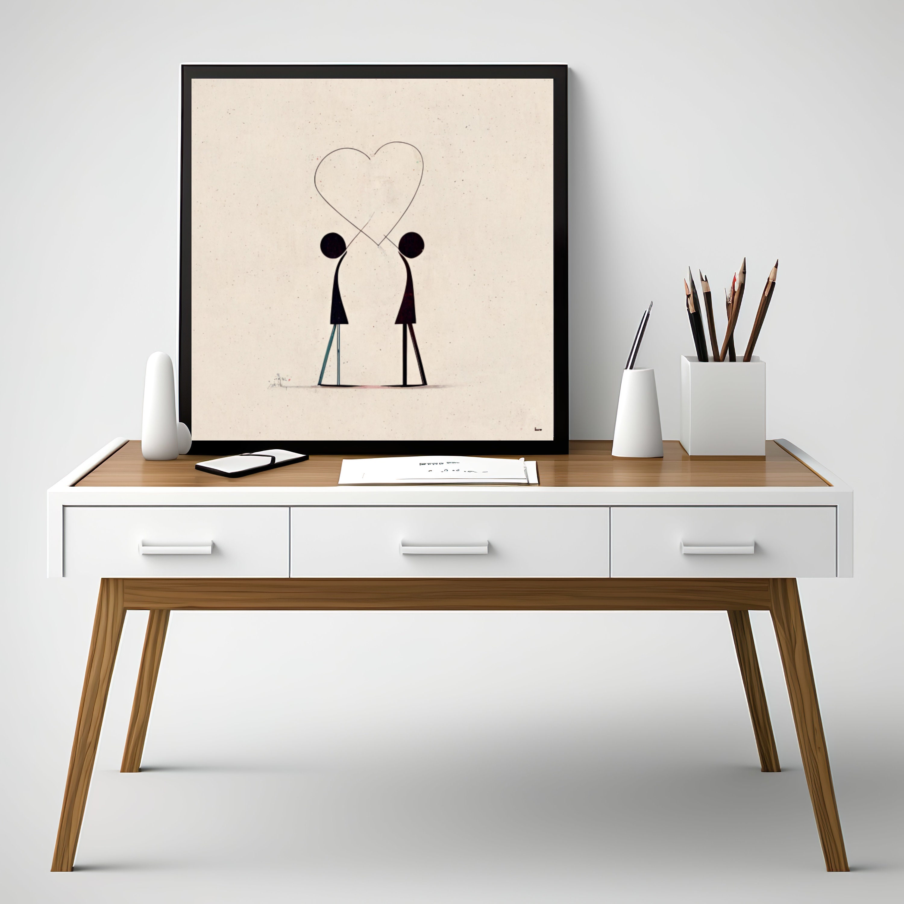 Digital Download Instant Download Printable Wall Art Minimalist Heart ...