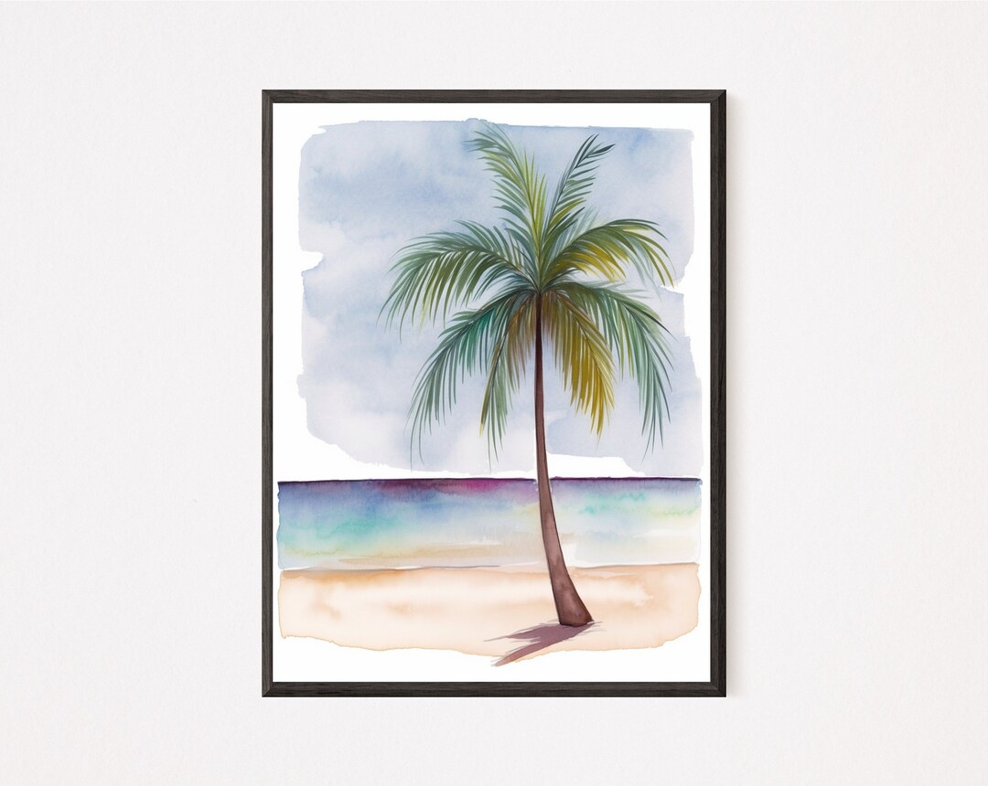 Tropical Beach Digital Print, Digital Wall Art, Instant Download ...