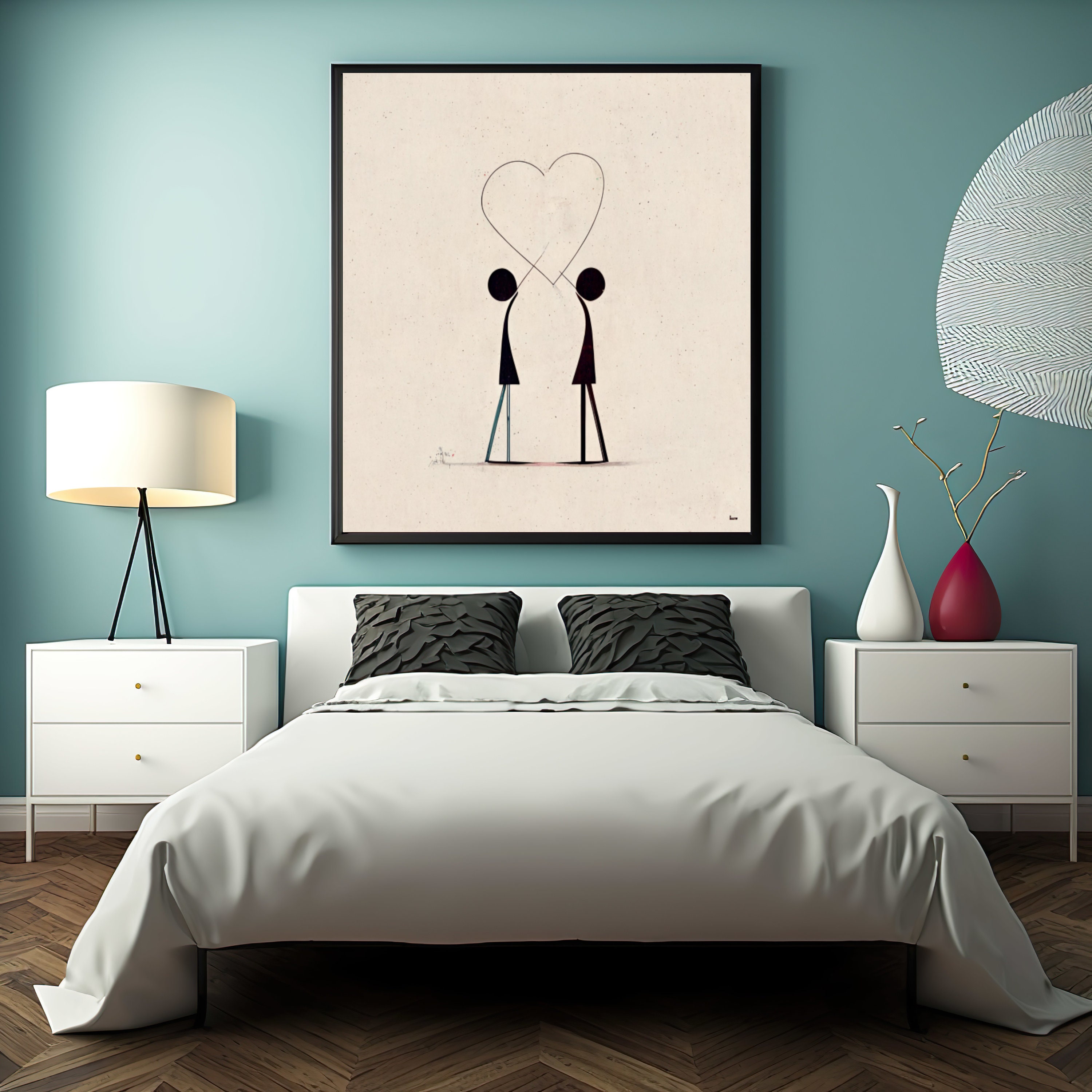 Digital Download Instant Download Printable Wall Art Minimalist Heart ...