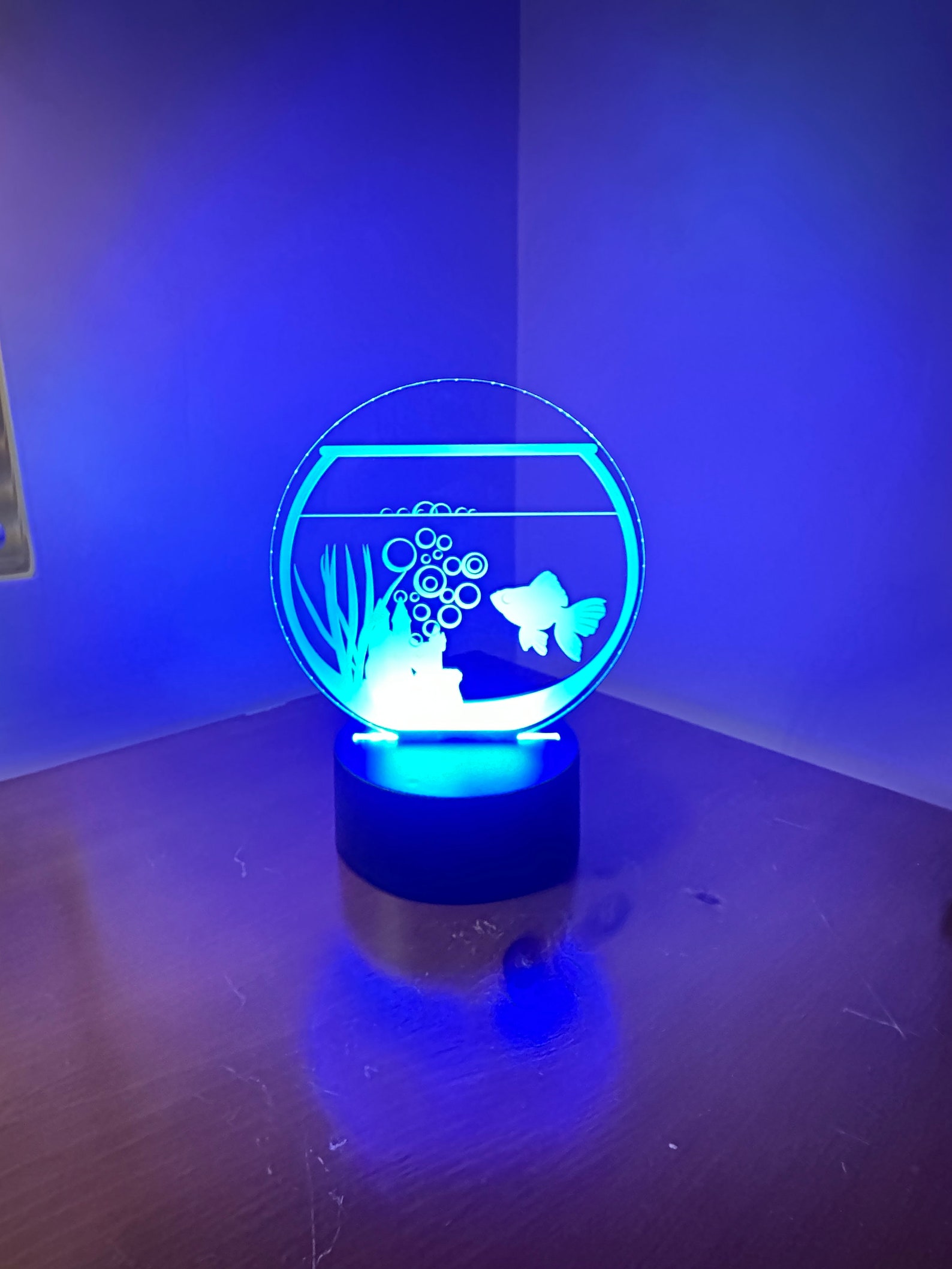 LED Acrylic Fish Bowl - Etsy