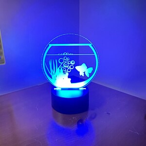 LED Acrylic Fish Bowl - Etsy