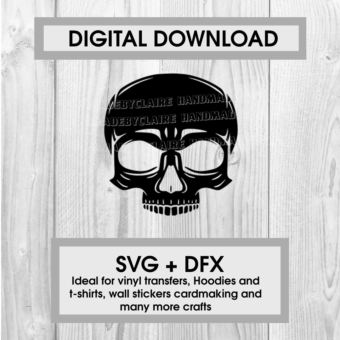 Skull SVG & DFX Cutting File. for T-shirt Design, Vinyl Crafts ...