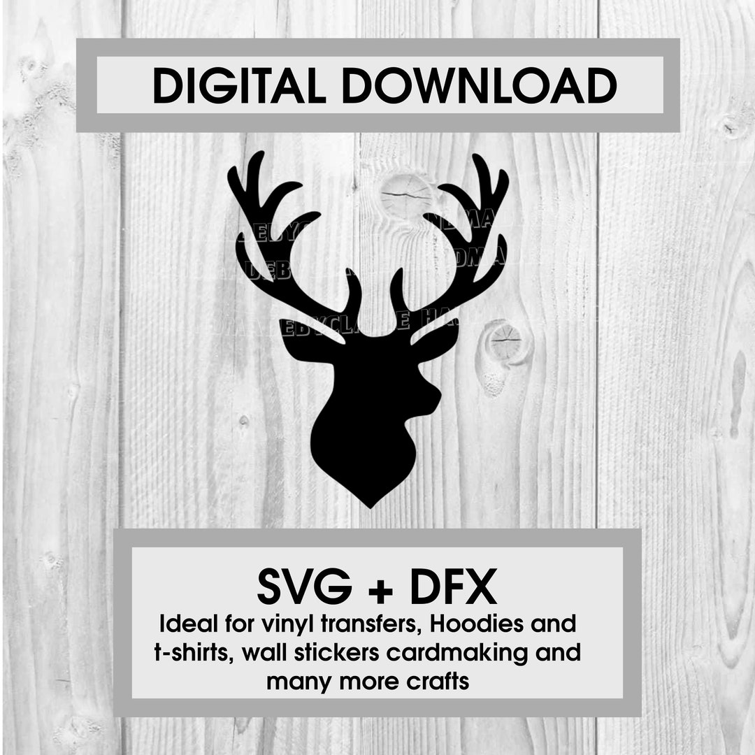 Stag Head SVG & DFX Cutting File. for T-shirt Design, Vinyl Crafts ...