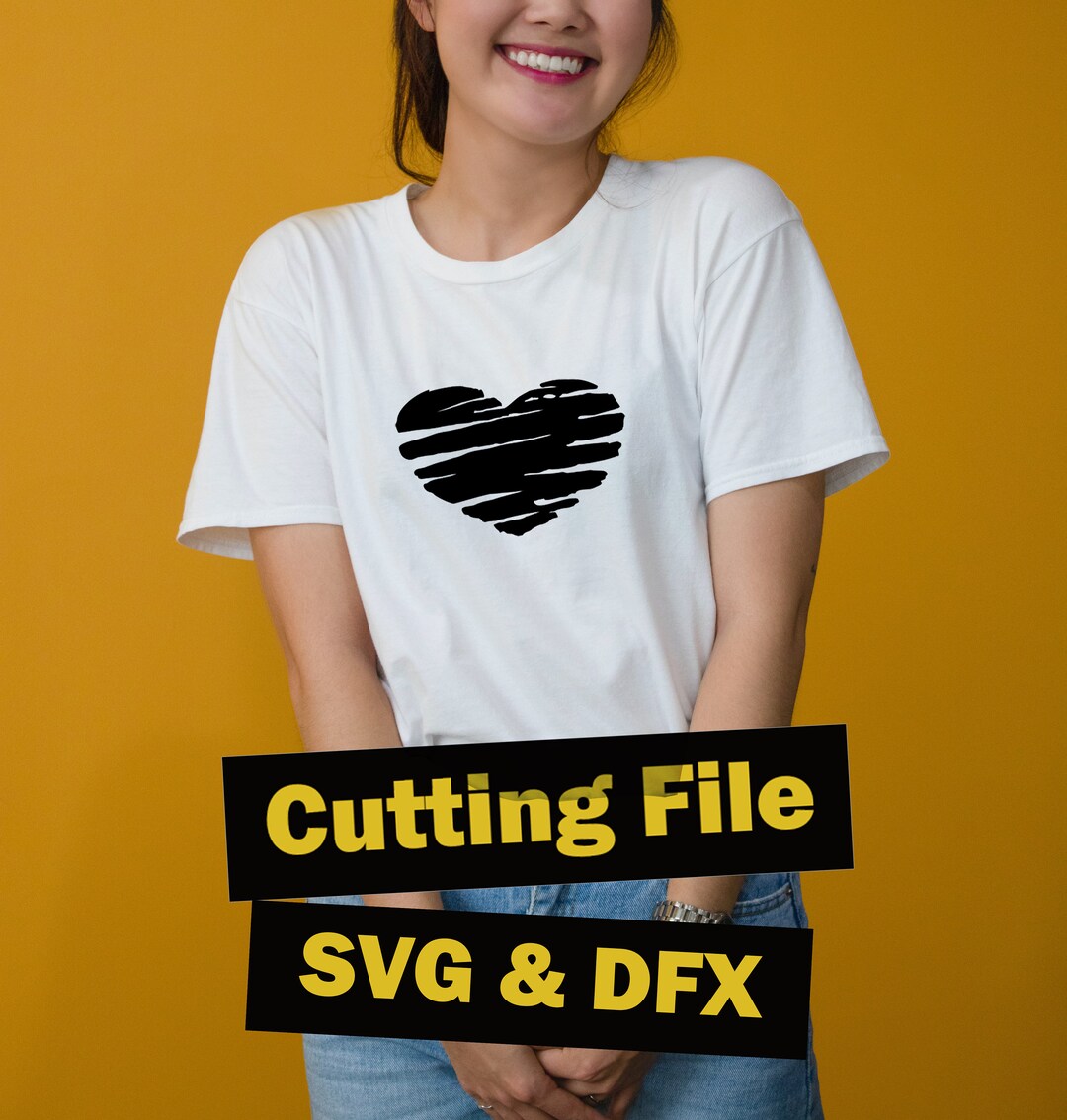 Torn Heart SVG & DFX Cutting File. for T-shirt Design / Printing and ...