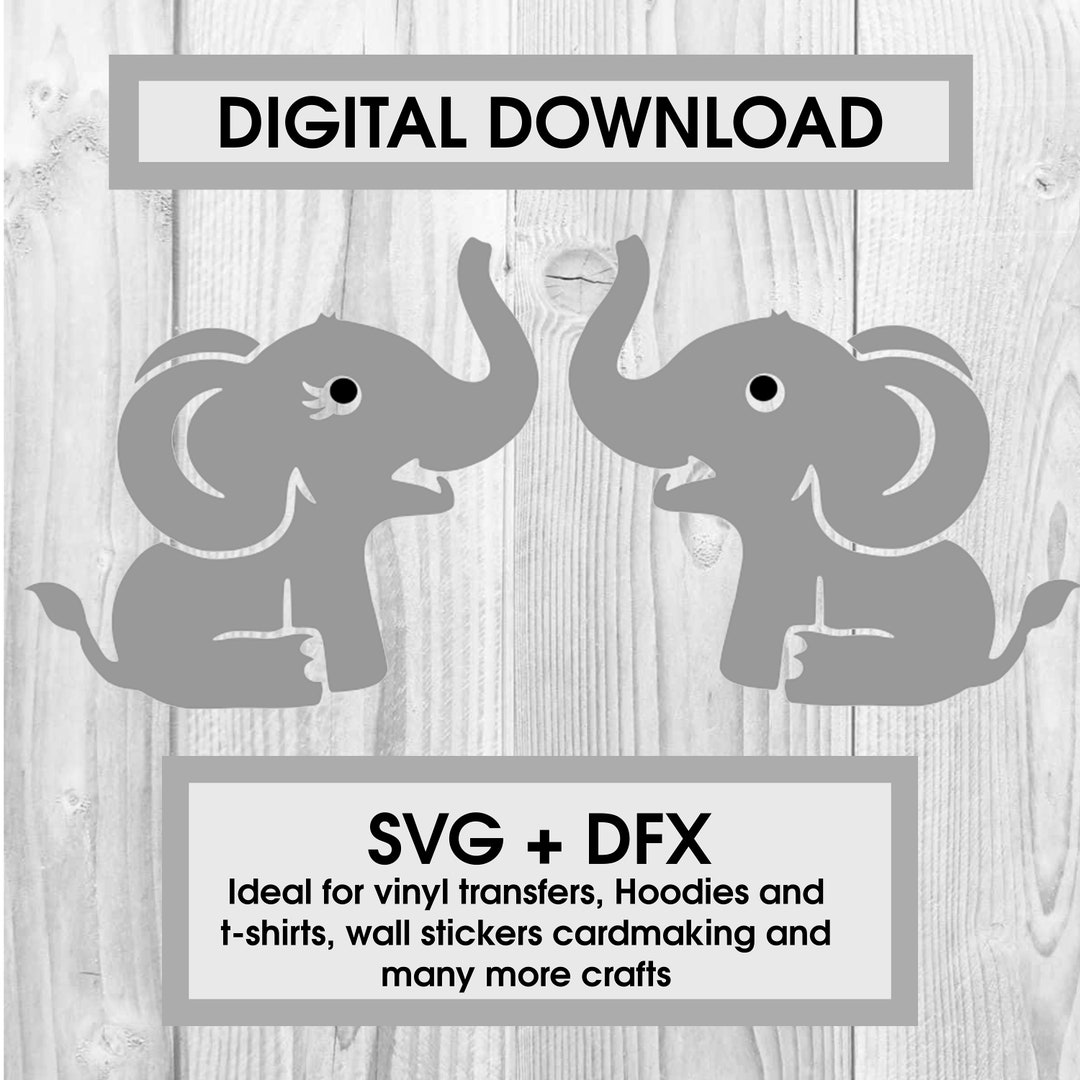 Baby Elephant SVG & DFX Cutting File. for T-shirt Design, Vinyl Crafts ...