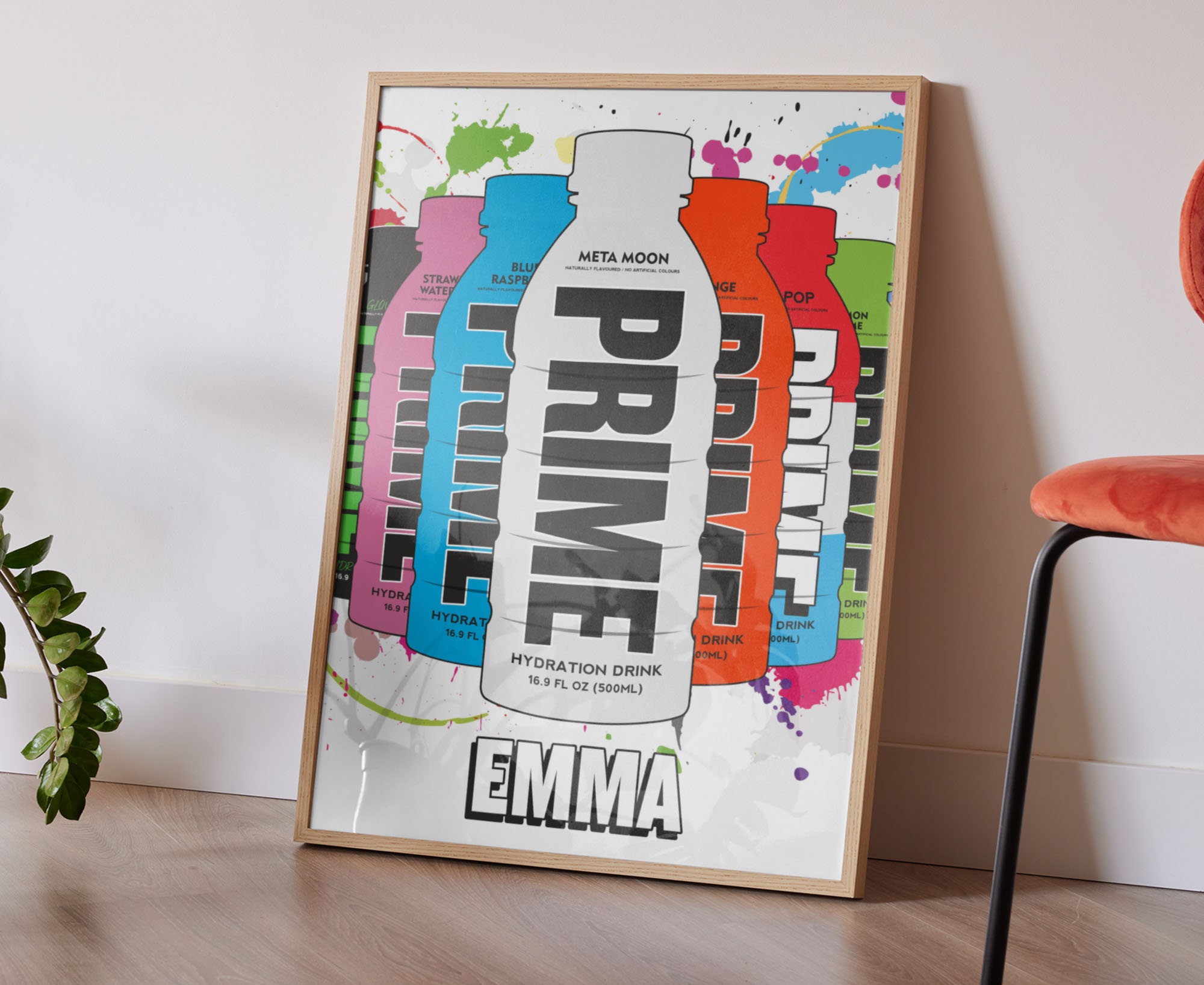 Personalised Prime Drink Inspired Poster Print, Kids Bedroom Print ...