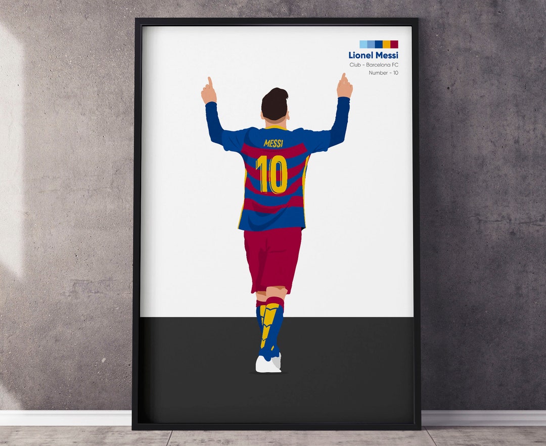 Messi Hands up Celebration Poster Barcelona FC Poster - Etsy
