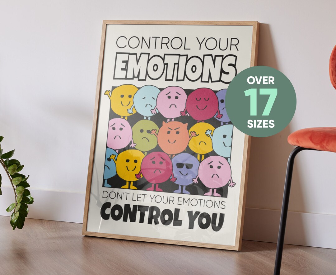 Control Your Emotions Poster Print, Wall Art, Poster, Trendy Poster ...
