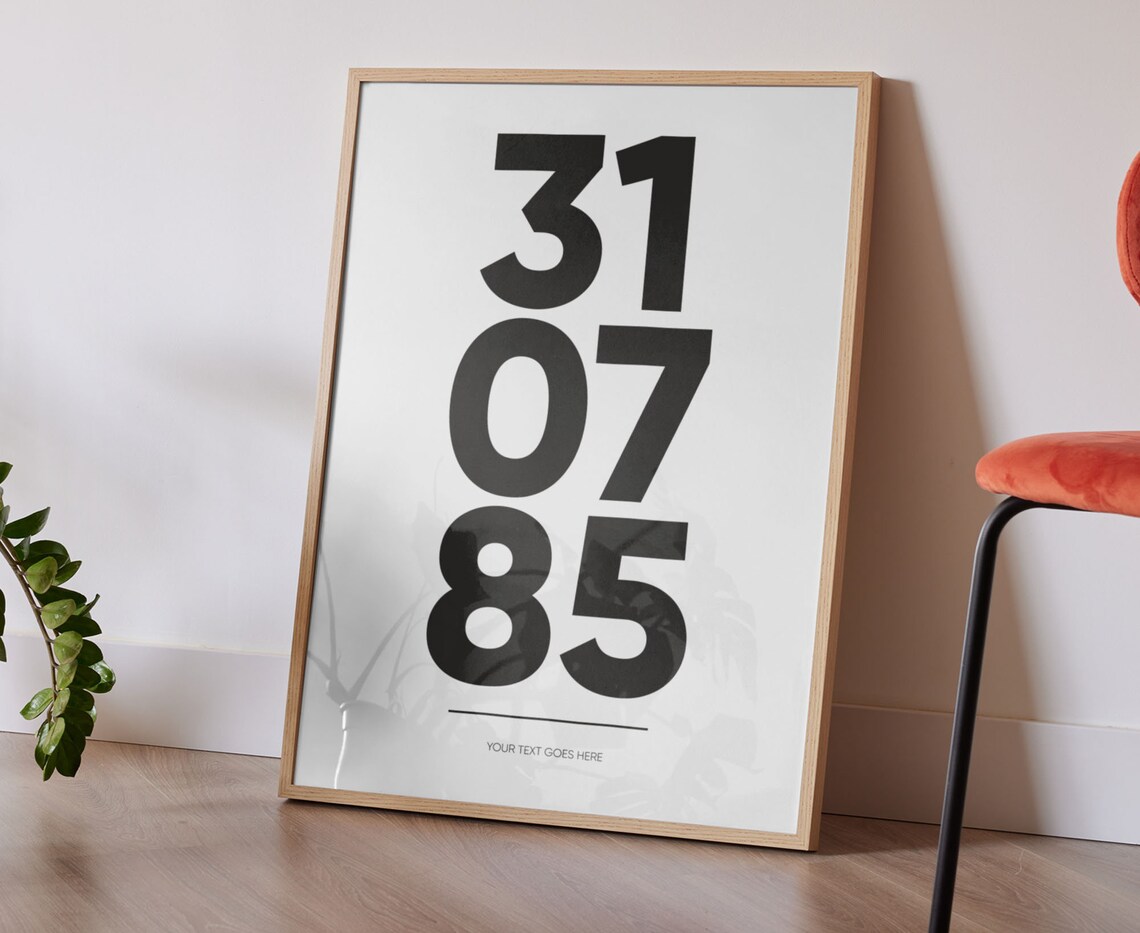 Custom Date Print - Your Colour - First Dance - Birthday - Wedding Gift ...