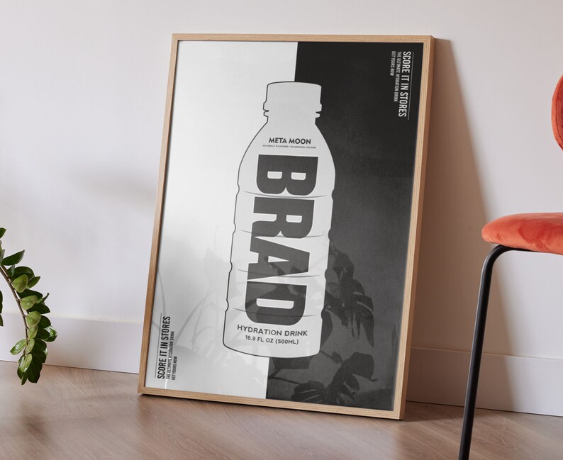 Personalised Prime Drink Inspired Poster Print, Bedroom Print, Drink ...