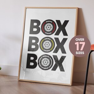 F1 Box Box Box Quote Poster Print, Formula One, Grand Prix, Circuit, F1 ...