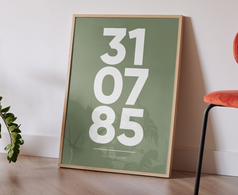 Custom Date Print - Your Colour - First Dance - Birthday - Wedding Gift ...