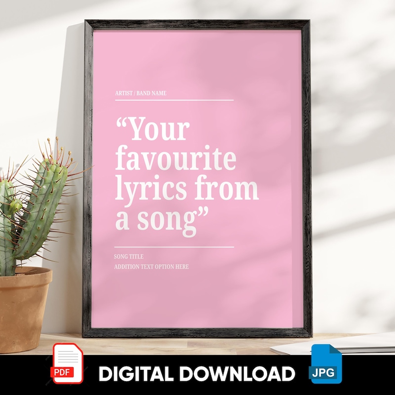 Pink and White Song Live - Etsy