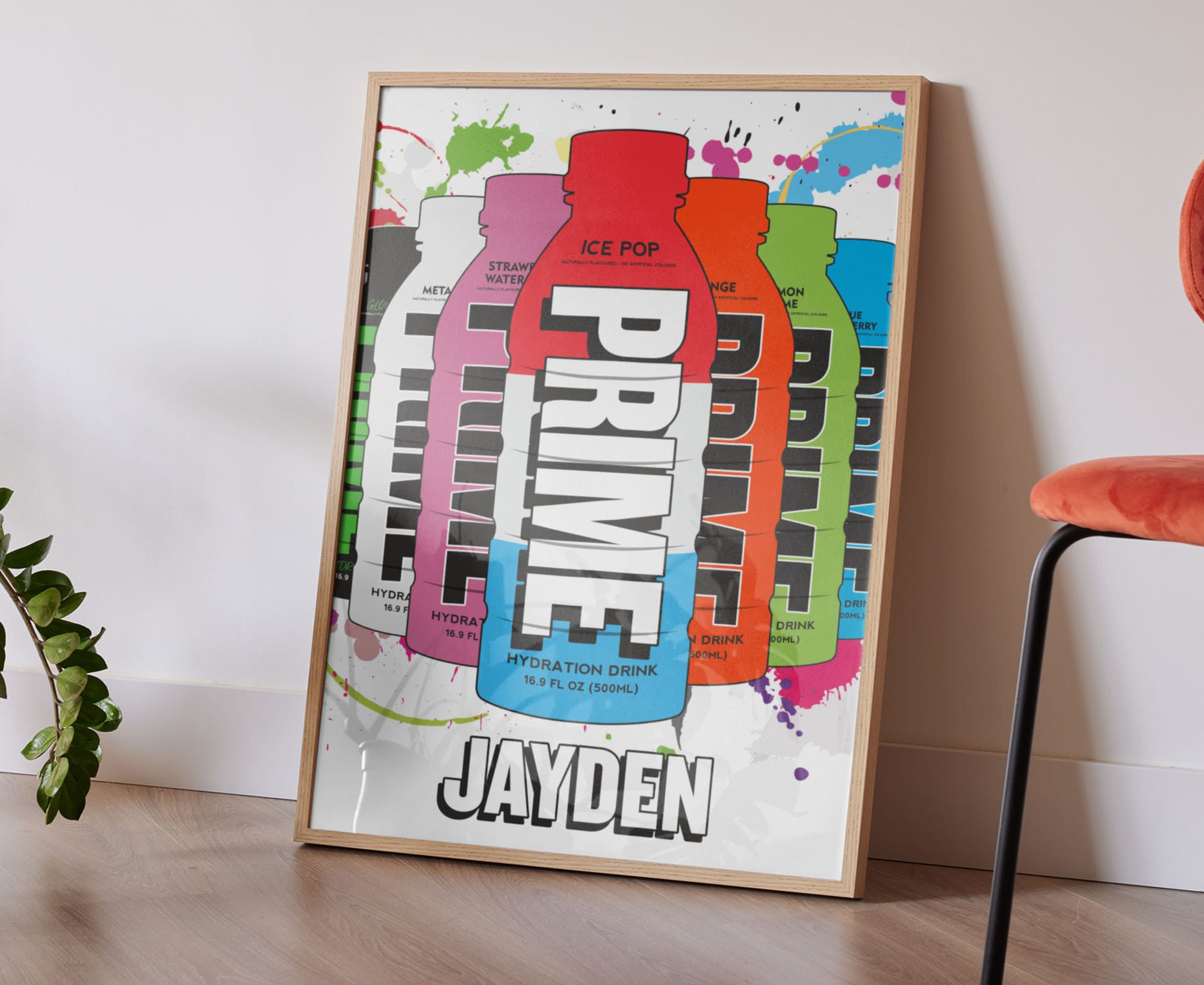 Personalised Prime Drink Inspired Poster Print, Kids Bedroom Print ...