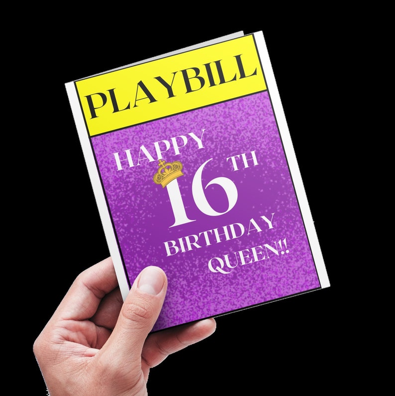 Six Playbill Printable Editable Birthday Invite - Etsy