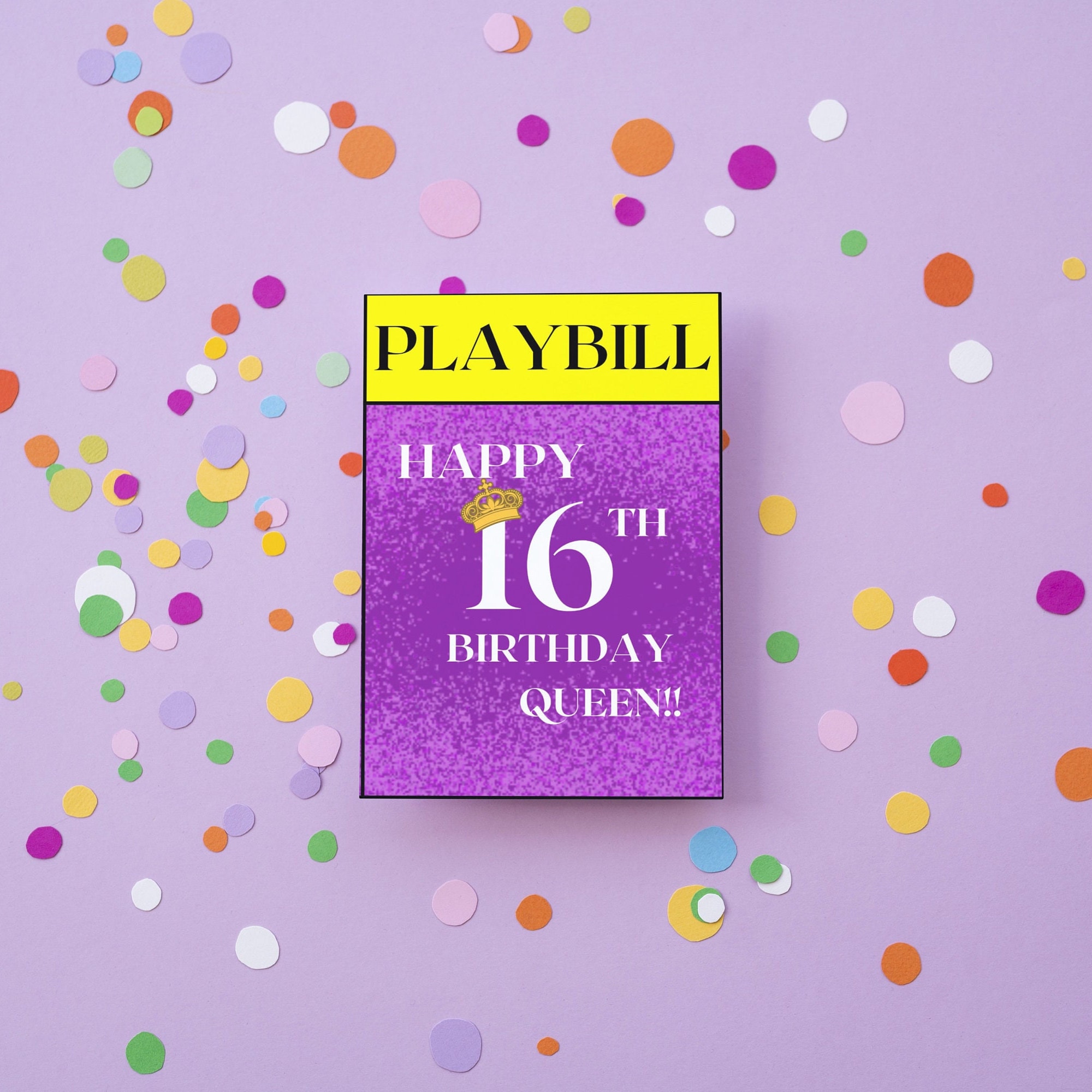 Six Playbill Printable Editable Birthday Invite - Etsy