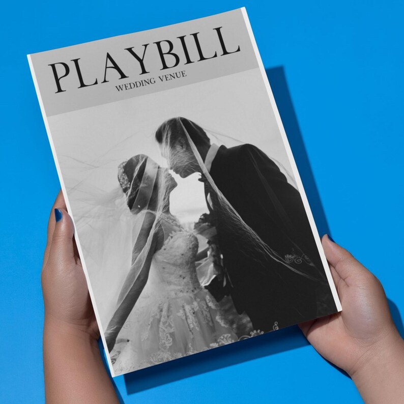 Editable Playbill Wedding Program Template Canva Digital Download for Wedding Planning - Etsy ...