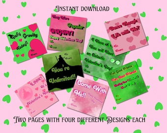 Wicked Valentines Day Card Digital Download Printable PDF Pink and ...