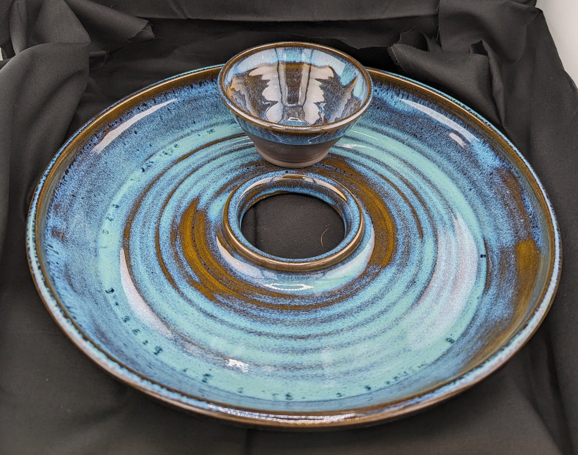 Handmade Pottery Chip N' Dip Bowl - Etsy
