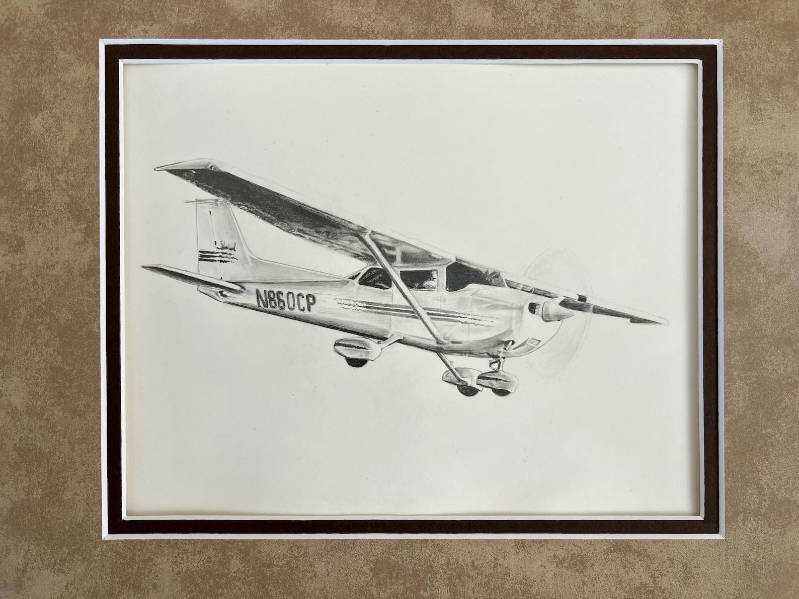 Cessna 172 Skyhawk Customizable Tail Number Print W/ Frame & Matte - Etsy
