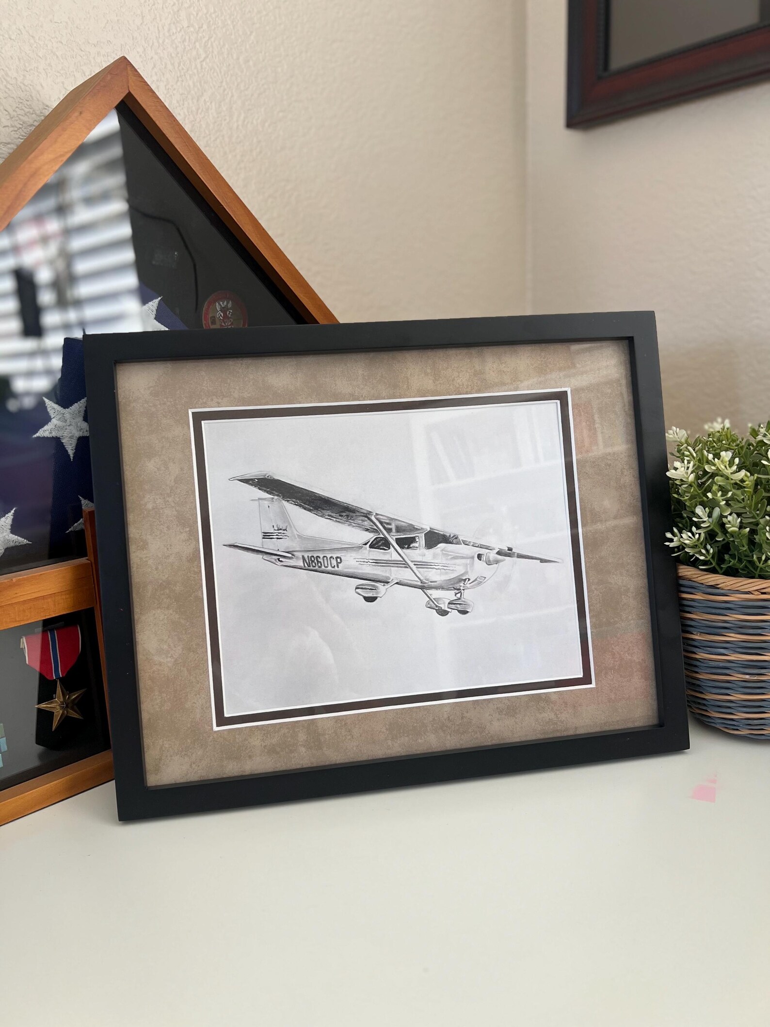 Cessna 172 Skyhawk Customizable Tail Number Print W/ Frame & Matte - Etsy