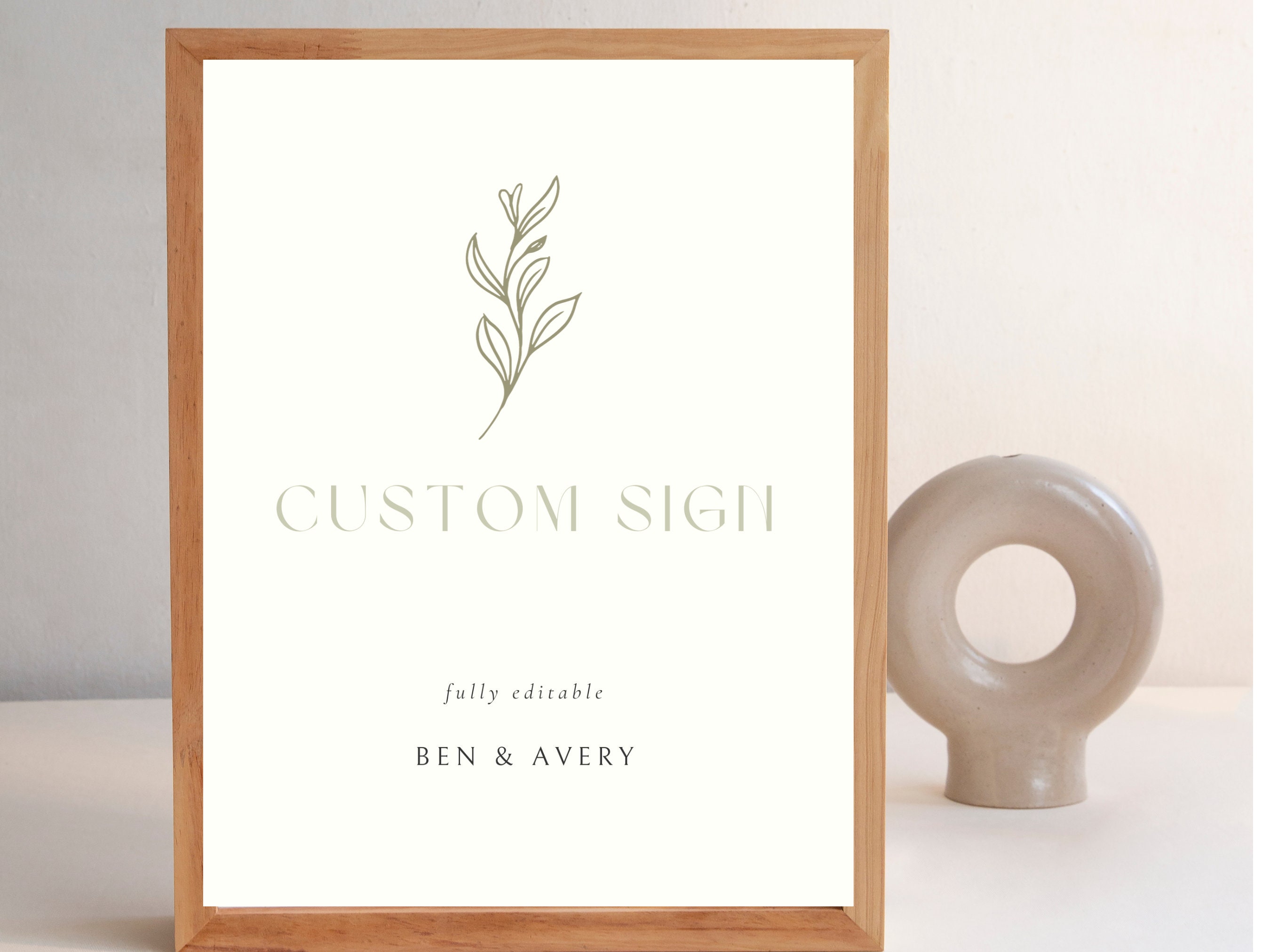 Custom Table Top Sign Template Boho Wedding Sign Template Editable ...