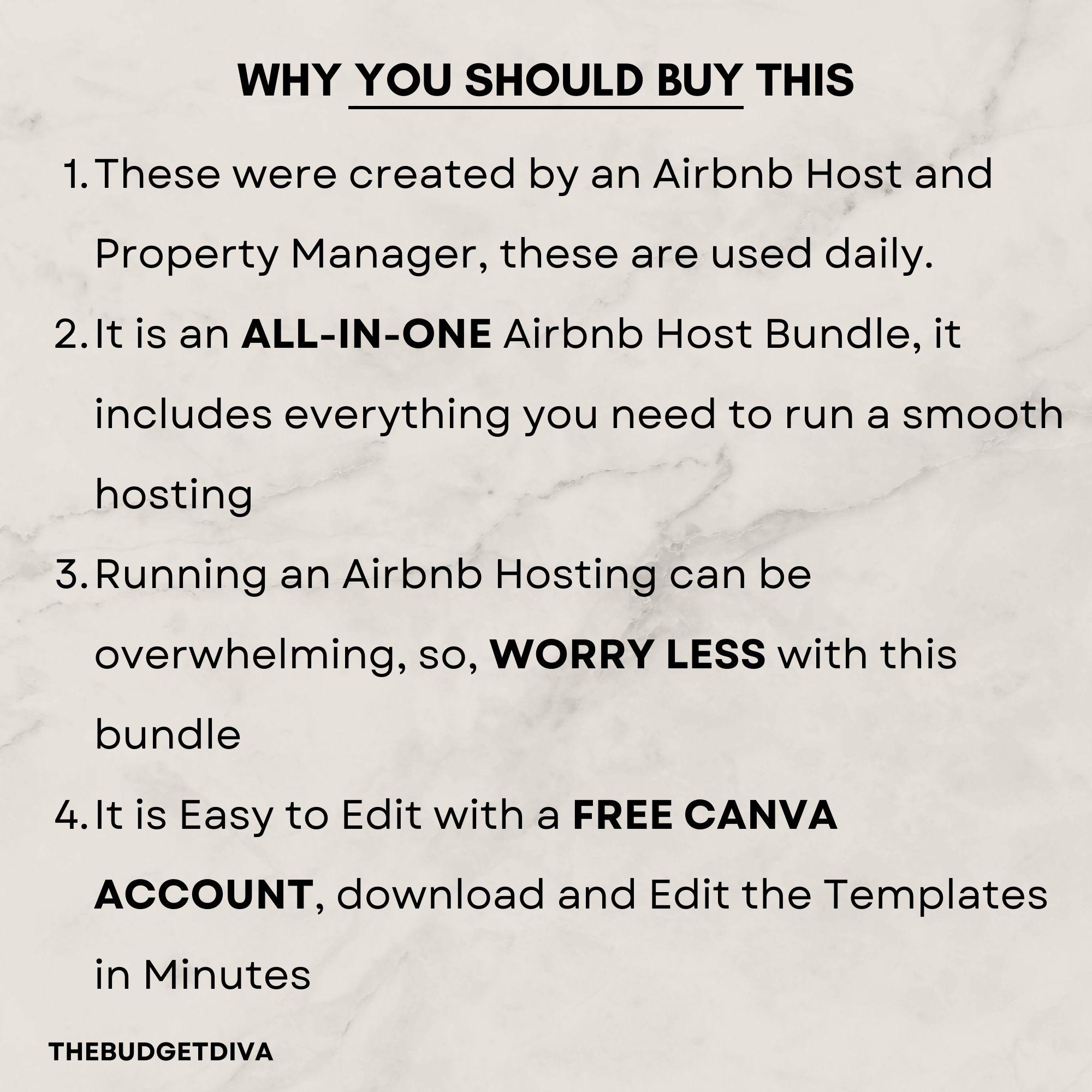 Airbnb Boho Checklist Bundle Editable Airbnb Canva Customizable Starter ...