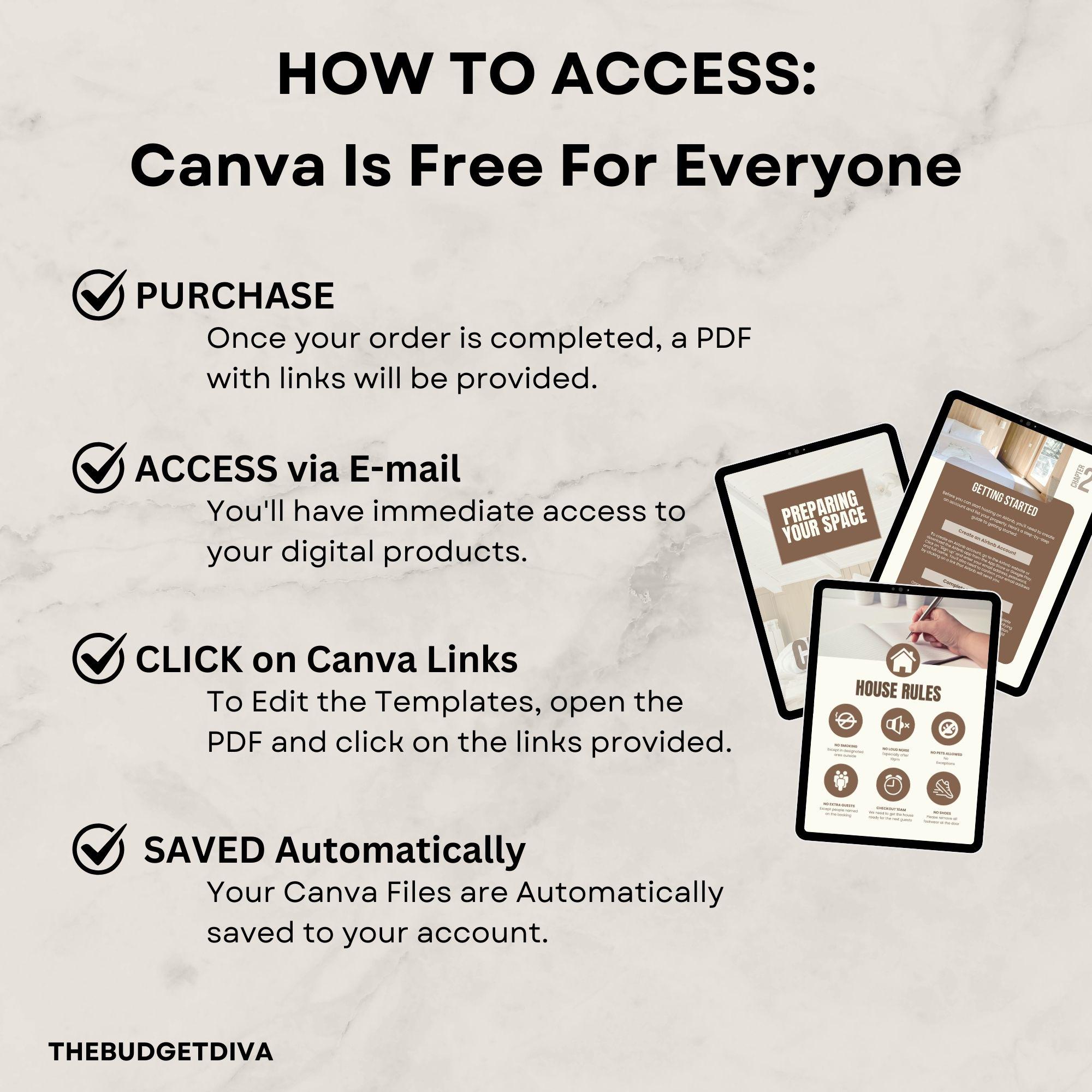 Airbnb Boho Checklist Bundle Editable Airbnb Canva Customizable Starter ...