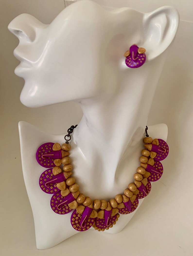 Polymer Clay Ganapathi Necklace Set - Etsy
