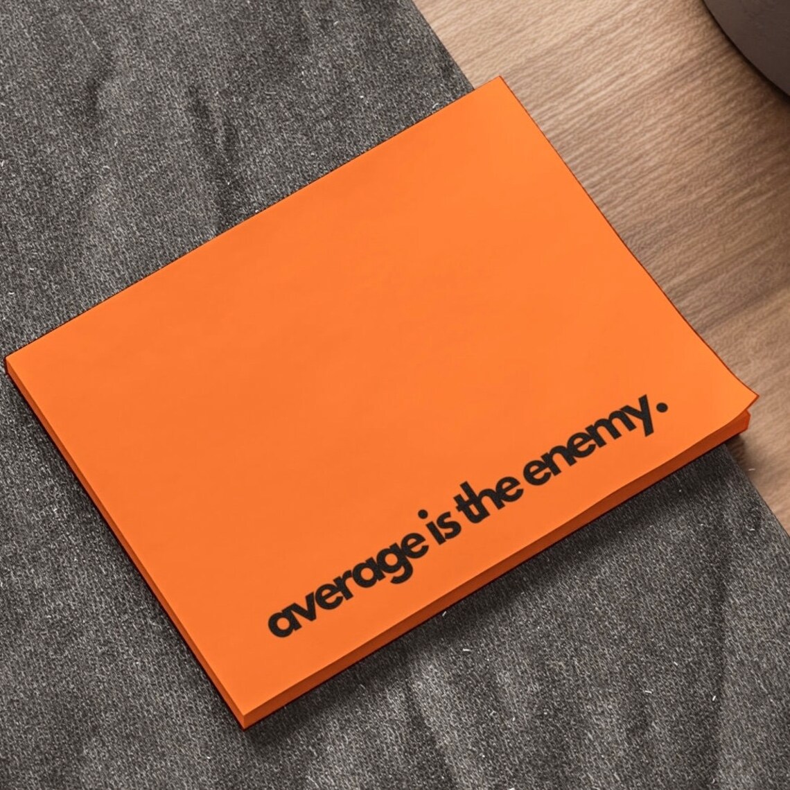 Motivation. Average is the Enemy Post-it Notes. - Etsy