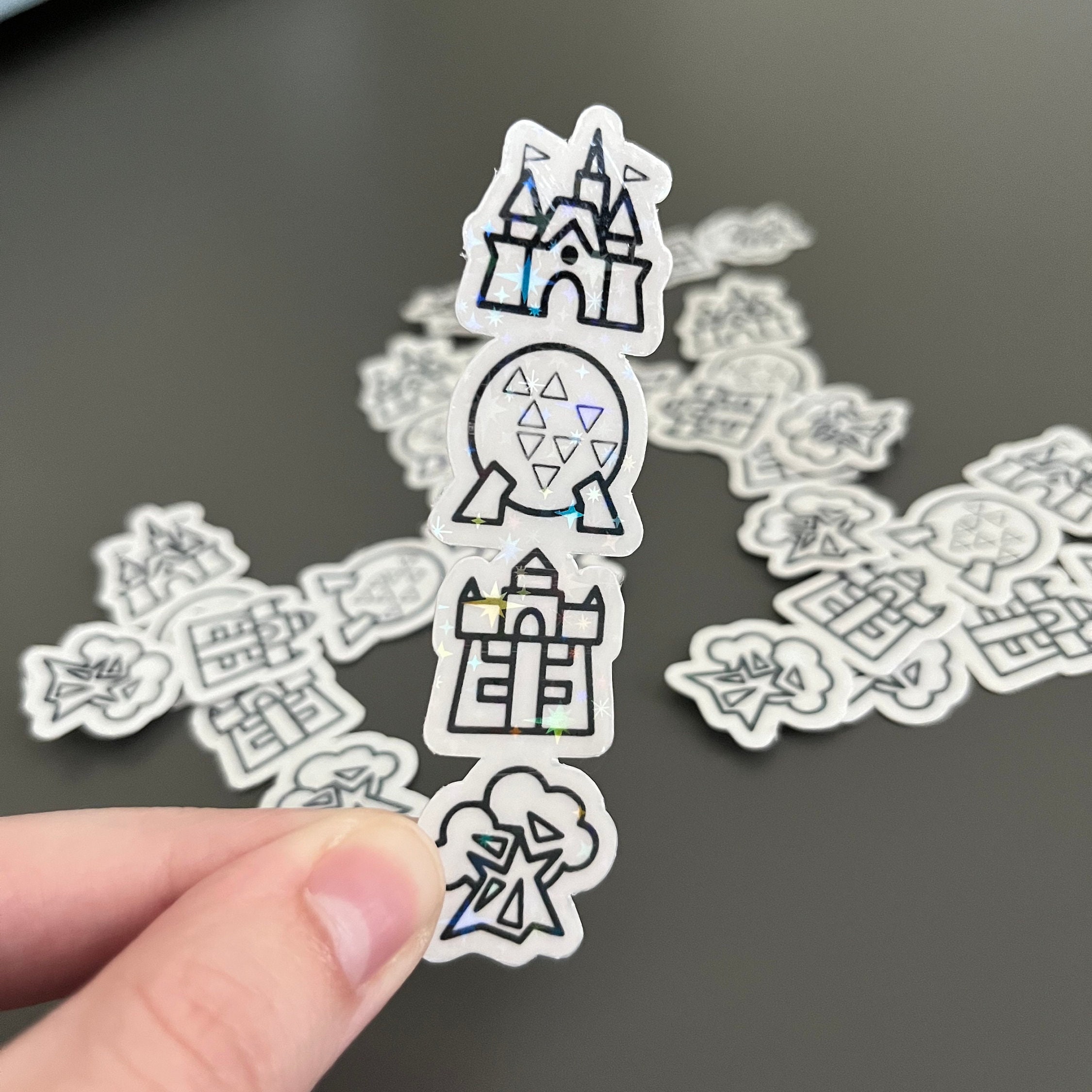 Disney World 4 Park Icons Vinyl Sticker - Clear - Etsy