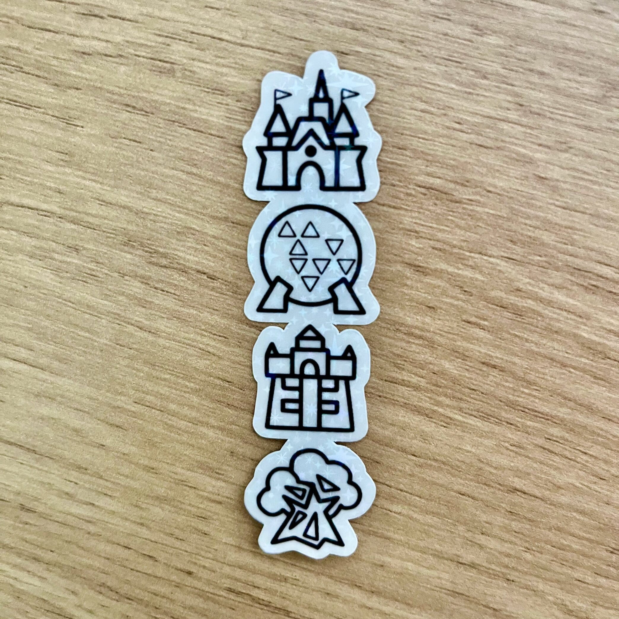 Disney World 4 Park Icons Vinyl Sticker Clear - Etsy