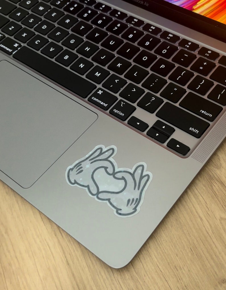 Mickey Mouse Heart Hands Clear Sticker Walt Disney World - Etsy