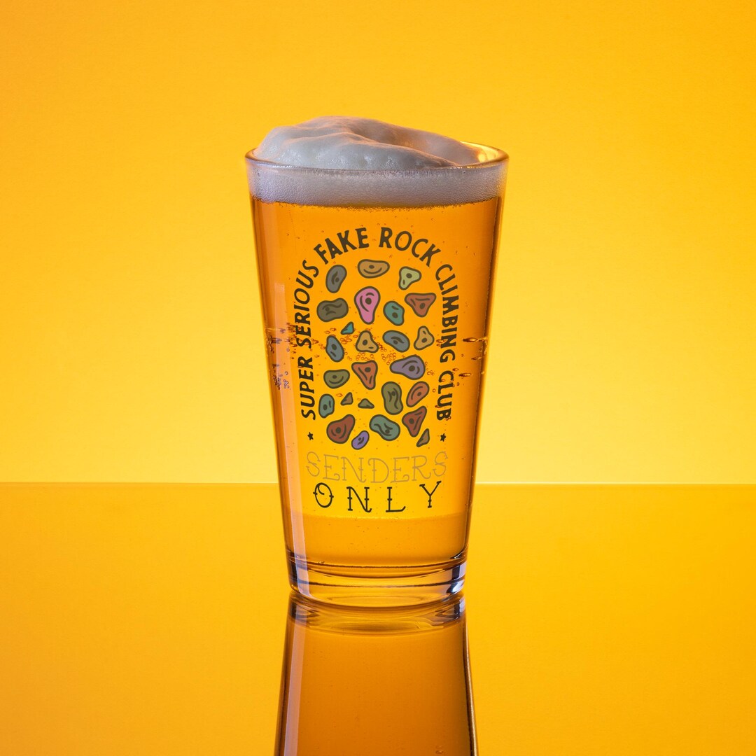 Rock Climbing | Fake Rock Climber Gift - Shaker Pint Glass - Etsy