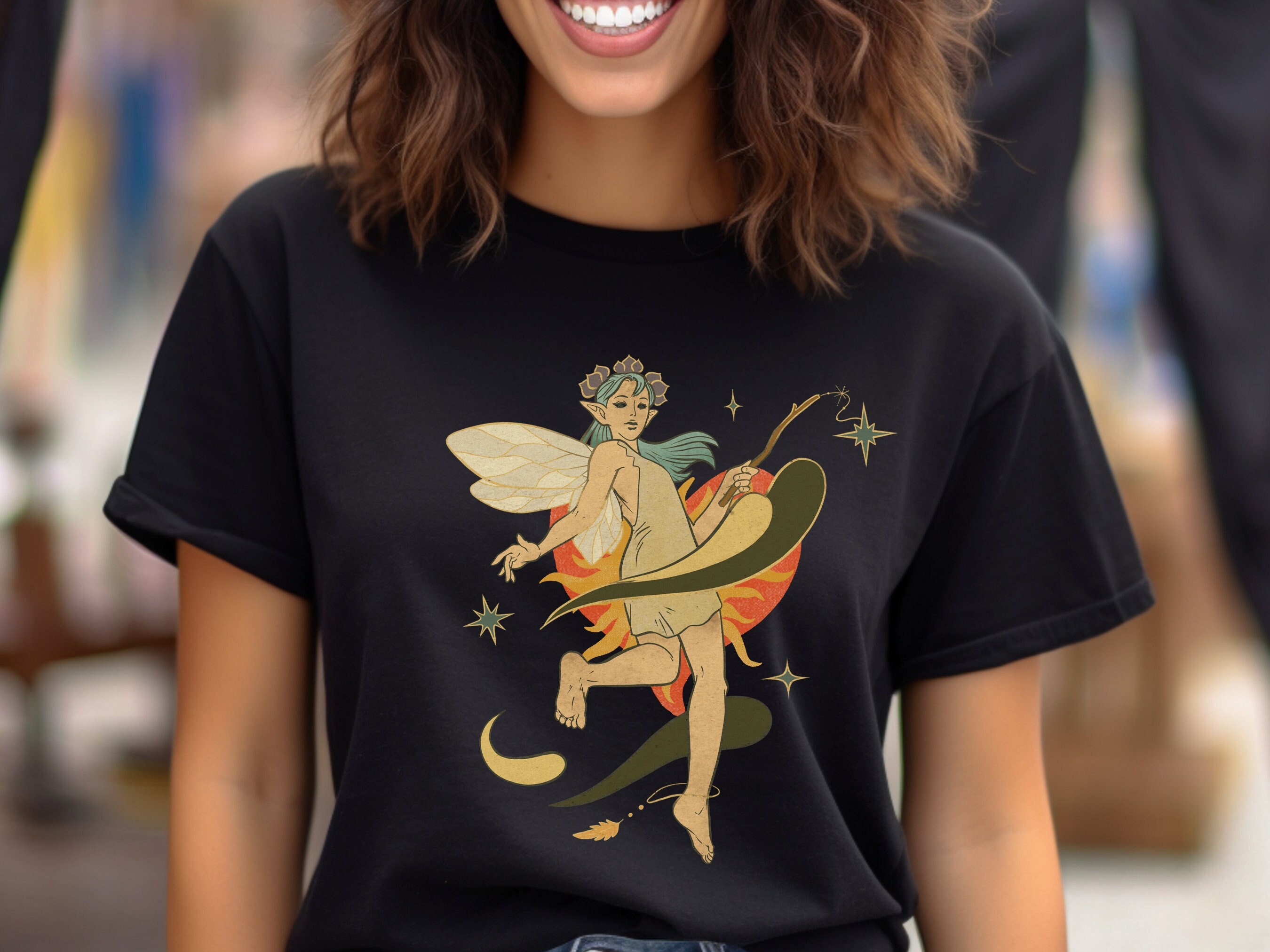 Cottagecore Fairy T-shirt, Fairycore Shirt,vintage Fairy Tee, Art ...