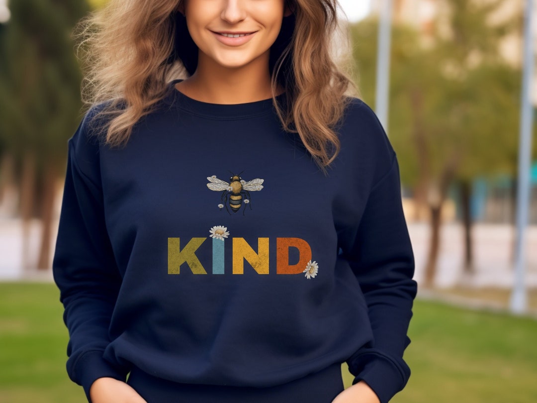Vintage Bee KIND Sweatshirt, Boho Bee KIND Shirt, Retro Color KIND ...