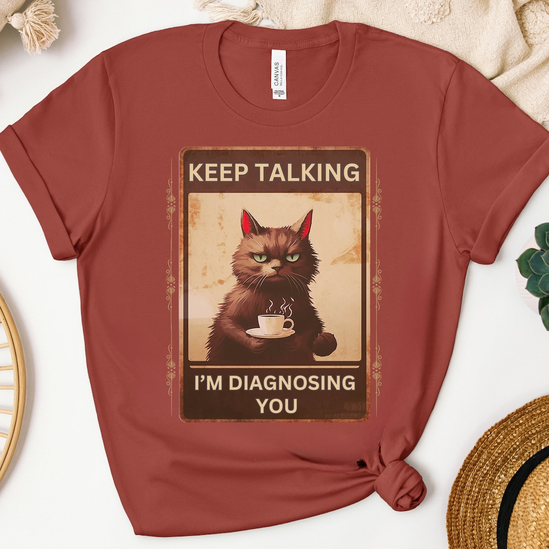 Funny Shirt Black Cat Shirts Vintage Style Tshirt Sarcastic Quote ...