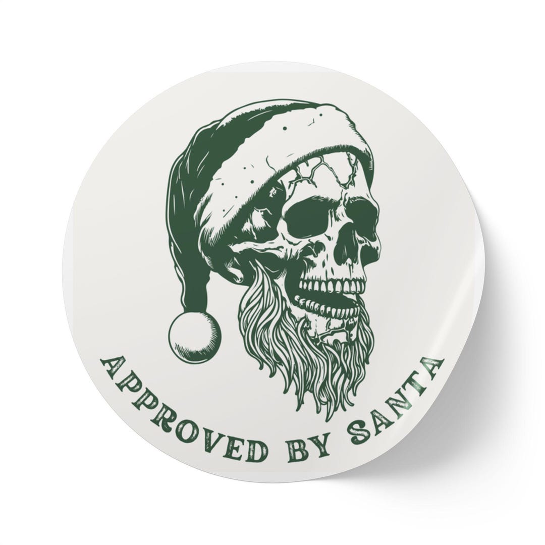 Approved by Santa Round Sticker Label Rolls - Etsy