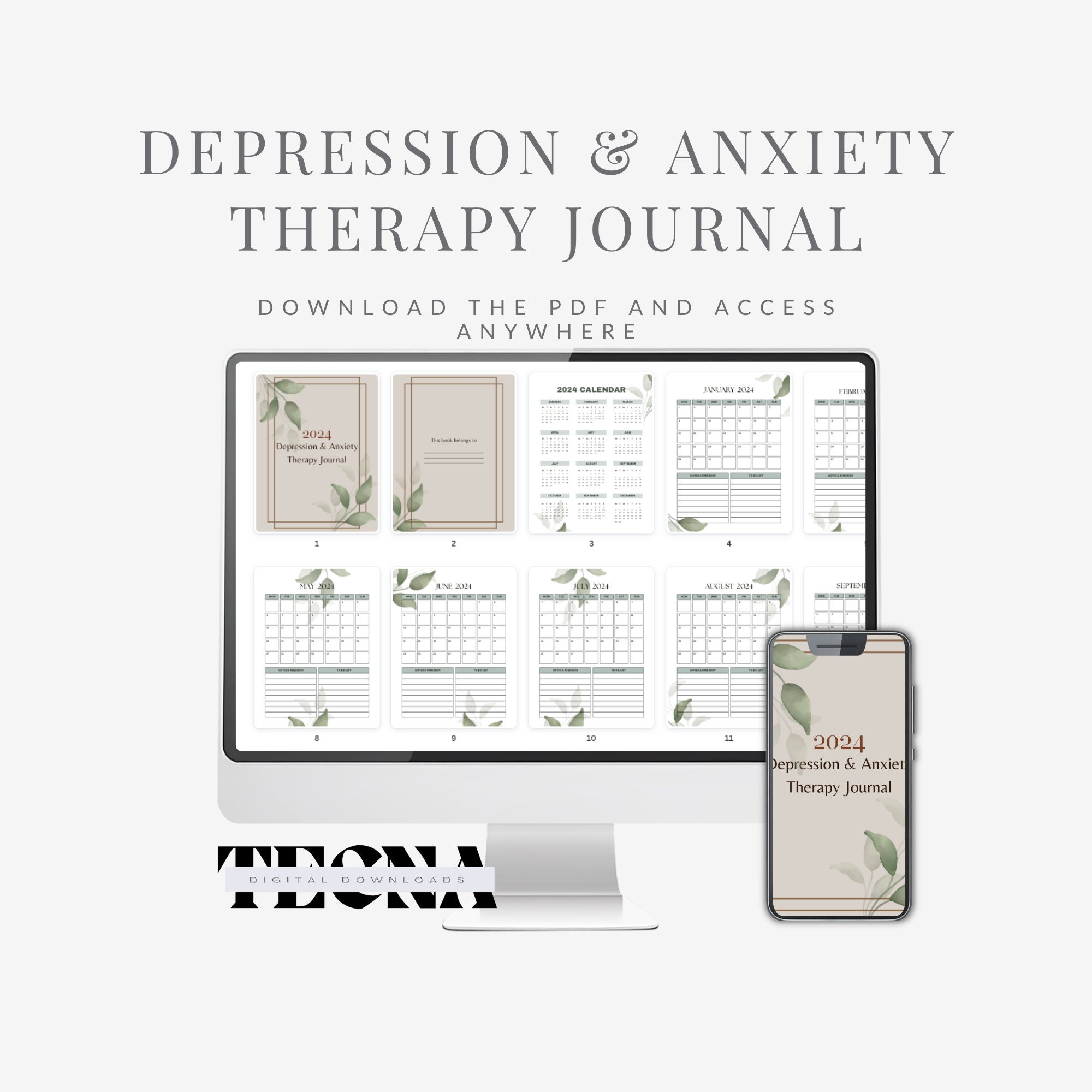Therapy Journal Mental Health Journal Anxiety Journal Depression ...