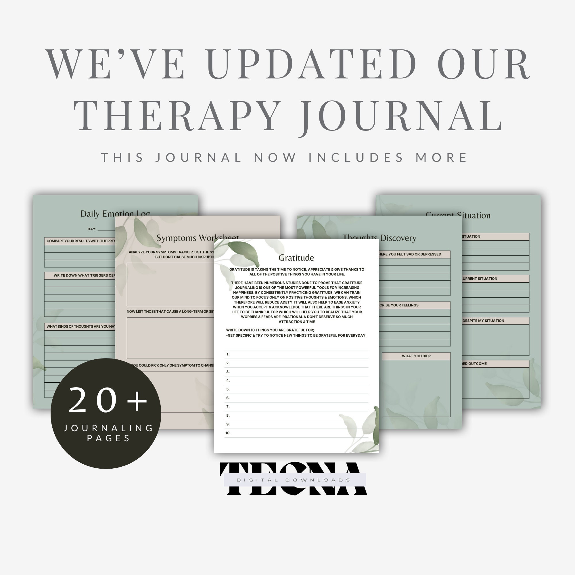 Therapy Journal Mental Health Journal Anxiety Journal Depression ...