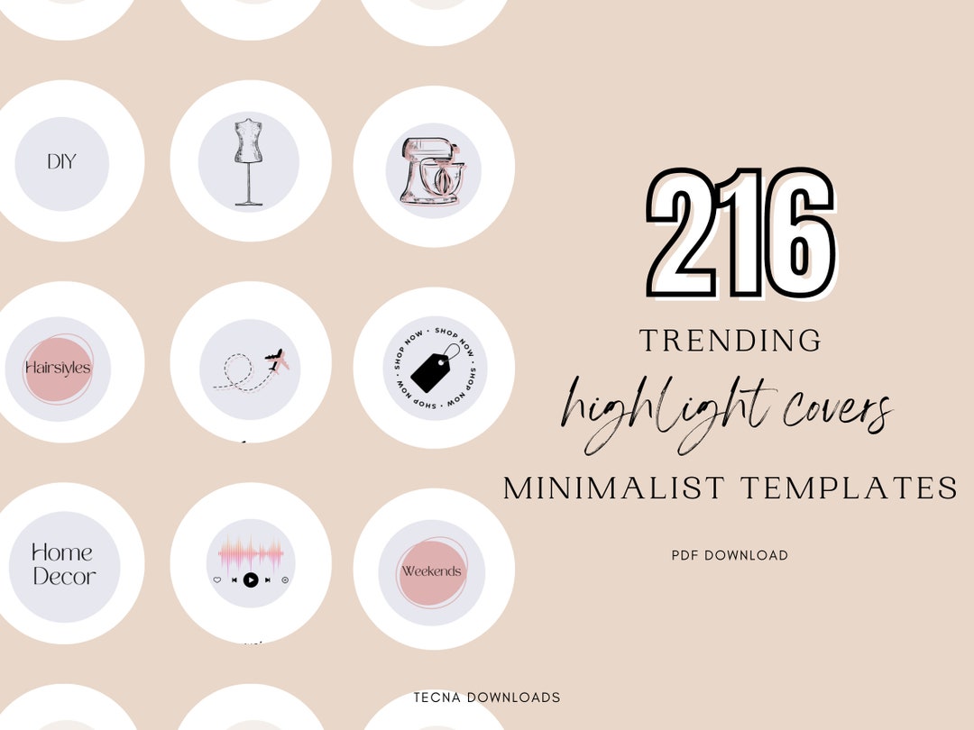 Instagram Story Highlight Covers Minimalist Design Covers - Etsy