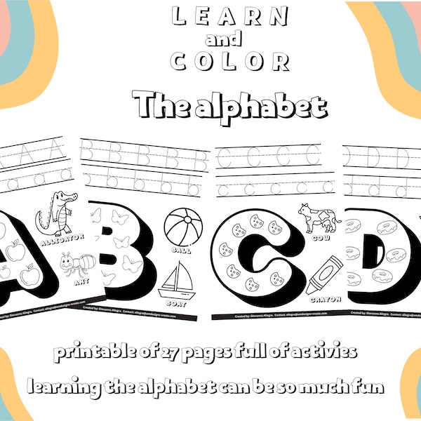 Alphabet Toddler - Etsy