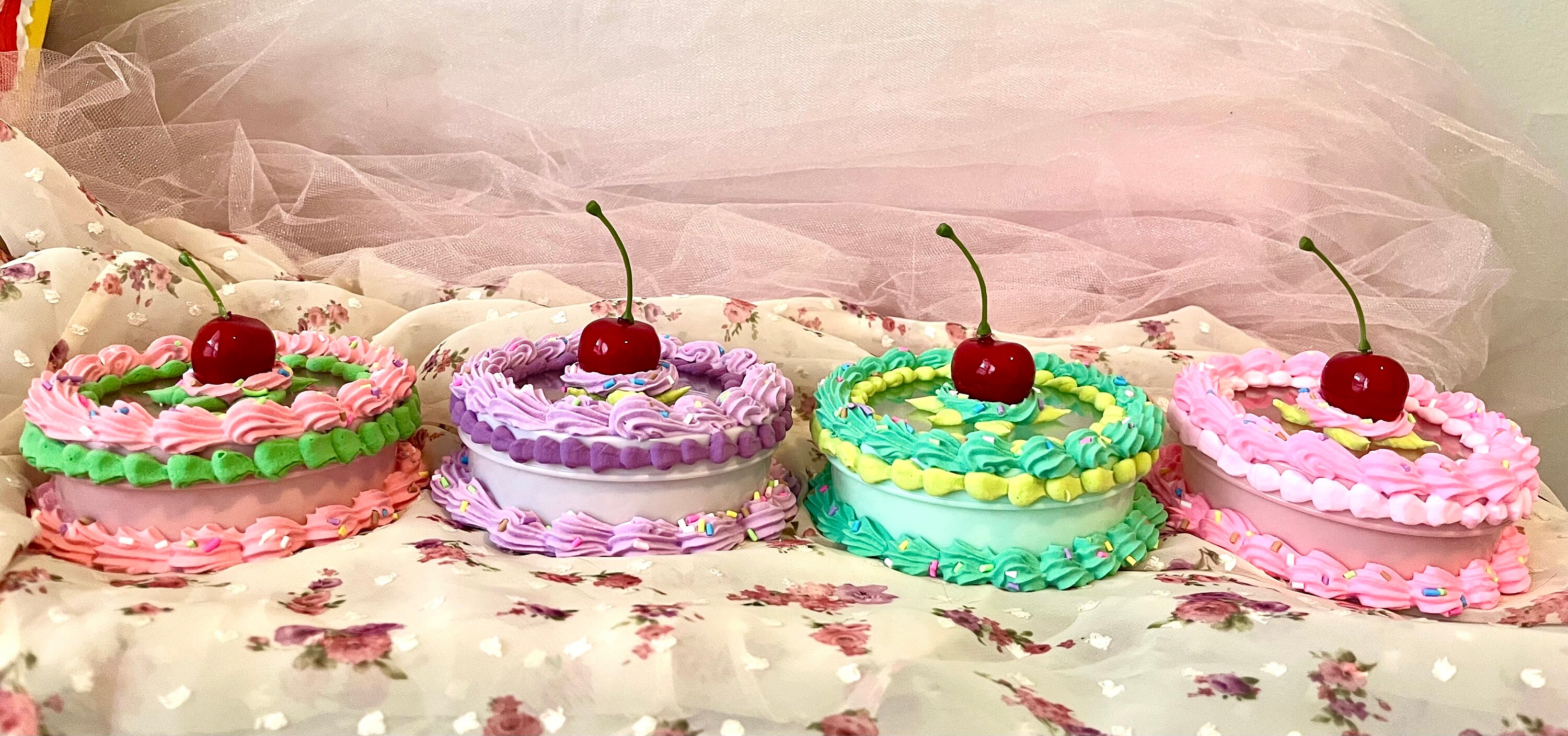 4 Vintage Style Cake Decor Magnet W/cherry - Etsy