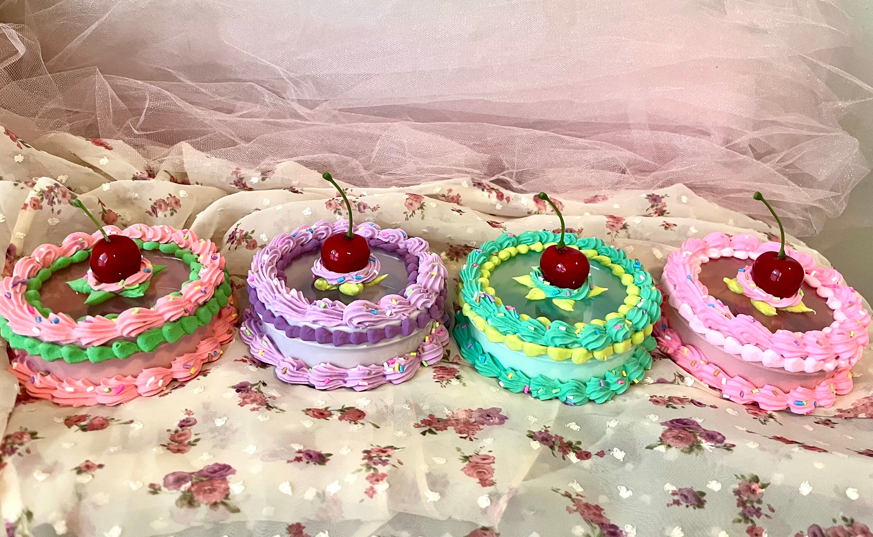 4 Vintage Style Cake Decor Magnet W/cherry - Etsy